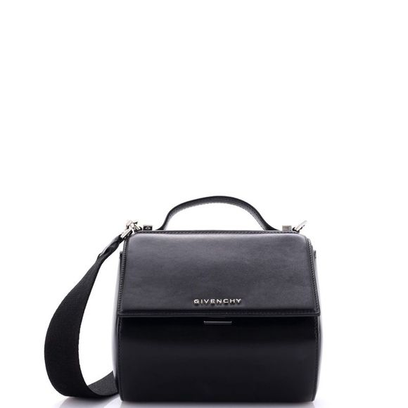 Givenchy | Bags | Givenchy Logo Strap Pandora Box Bag Leather Mini ...